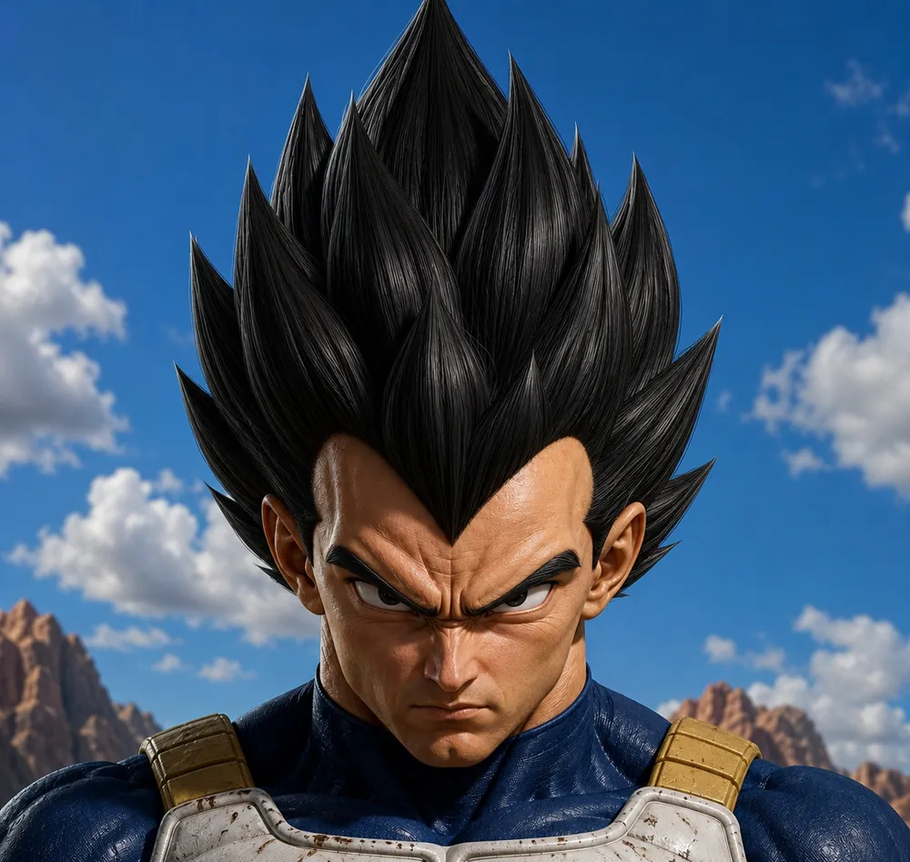 Vegeta Hair dbz - Free 3D Print Model - MakerWorld