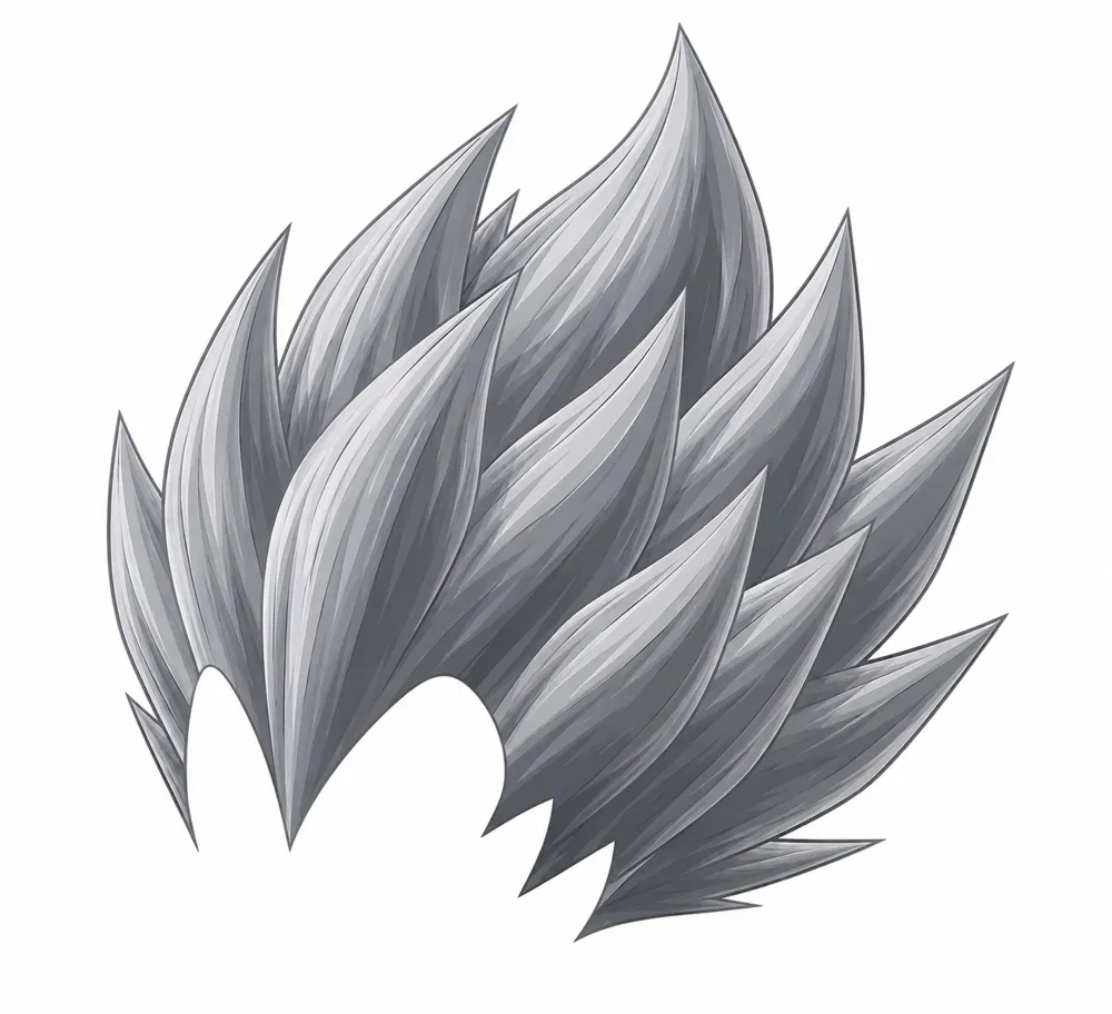 Vegeta Hair dbz - Free 3D Print Model - MakerWorld
