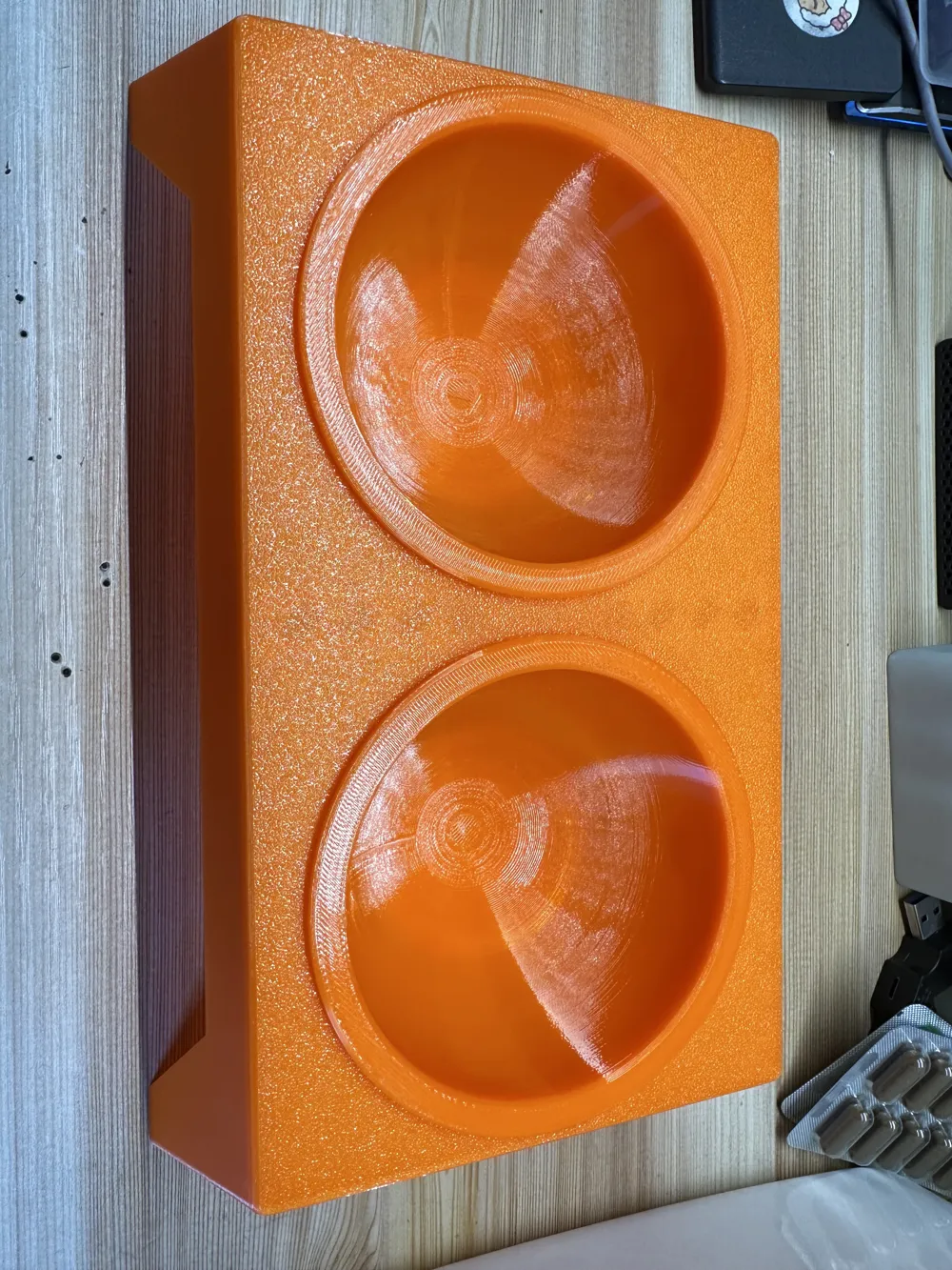 Cat food bowl, double cat food bowl, cat feeding bowl, cat food dish ...