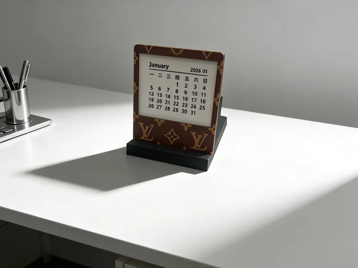 LV Calendar Desktop Phone Stand - Free 3D Print Model - MakerWorld