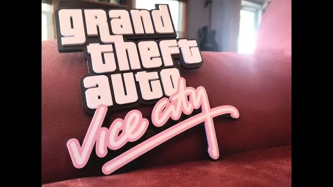 LOGO GTA VICE CITY - Free 3D Print Model - MakerWorld