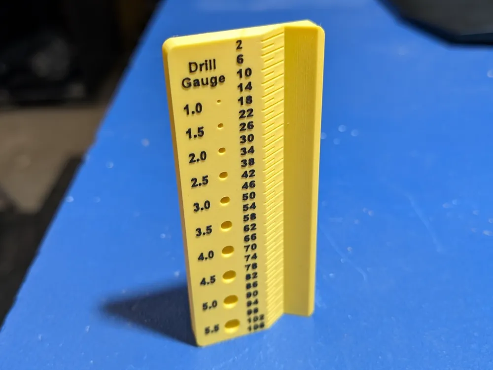 Drill Gauge Card 1-5.5mm Remixed by Avenger MakerWorld: Download Free ...
