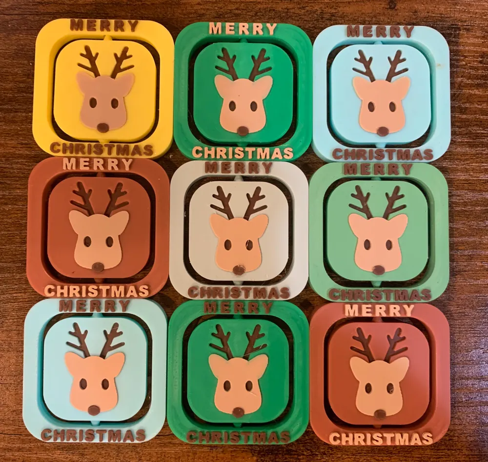 Christmas Spinner - Reindeer by CWMissLi - MakerWorld
