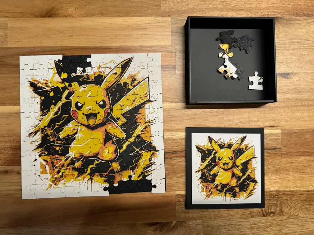 Pikachu - Puzzle & Lid by Canadian Gamer - MakerWorld