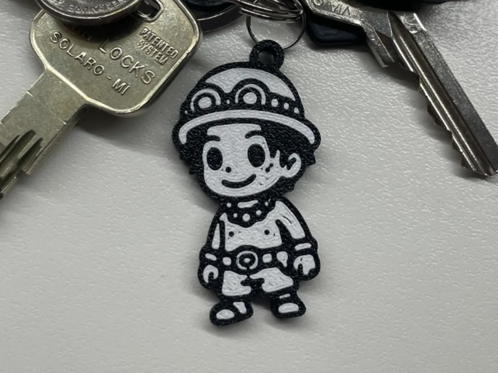 One Piece Keychain - Ace by DAMA_Lab MakerWorld: Download Free 3D Models