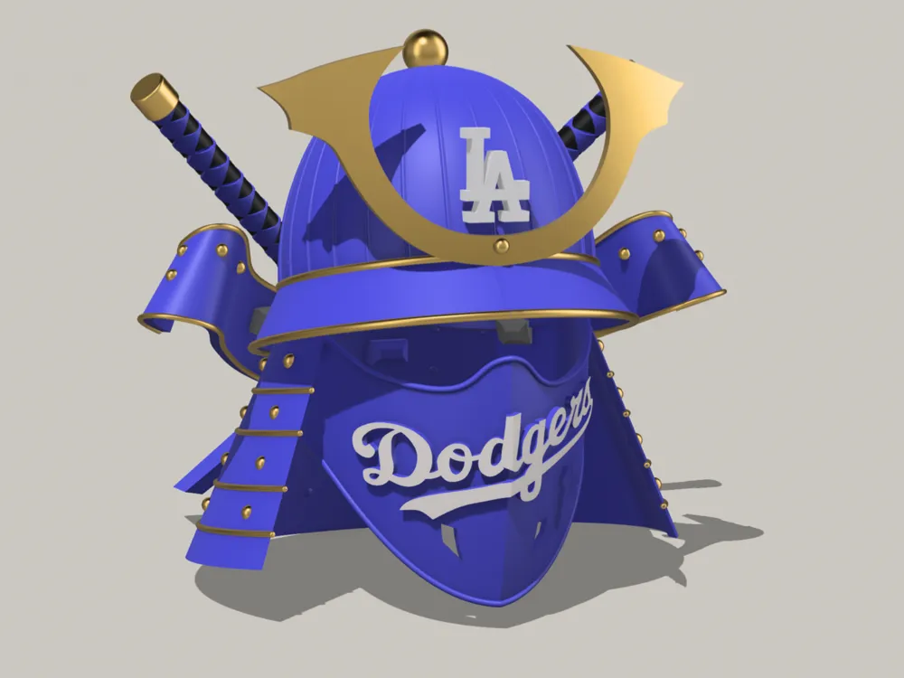Japanese Samurai Dodger helmet by Rome626 - MakerWorld