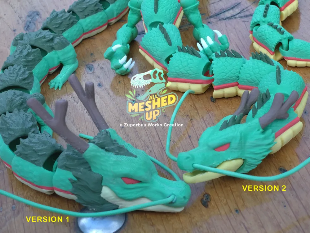 Articulated Shenron Dragon Toy - Free 3D Print Model - MakerWorld