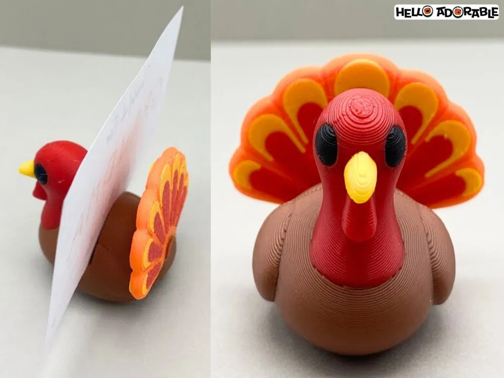 Thanksgiving Turkey Place Card Holders - Free 3D Print Model - MakerWorld