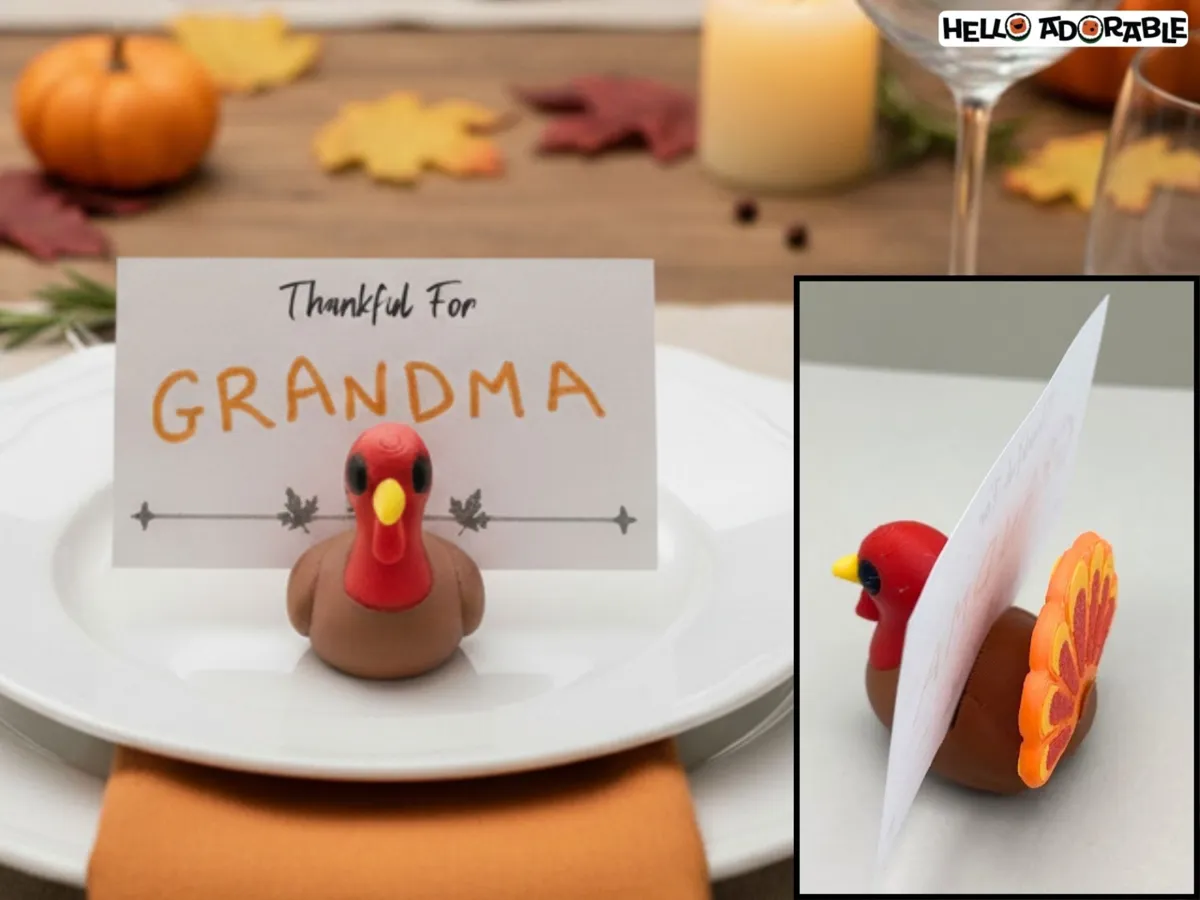 Thanksgiving Turkey Place Card Holders - Free 3D Print Model - MakerWorld