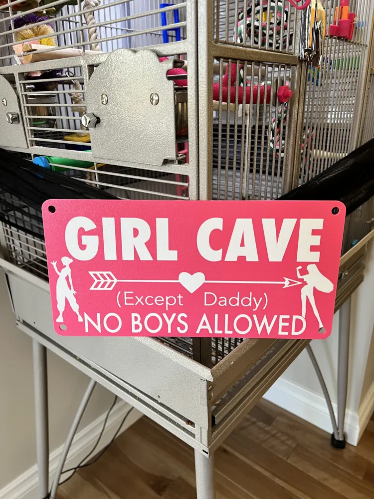 Girl Cave Sign – “No Boys Allowed (Except Daddy)” - Free 3D Print Model ...