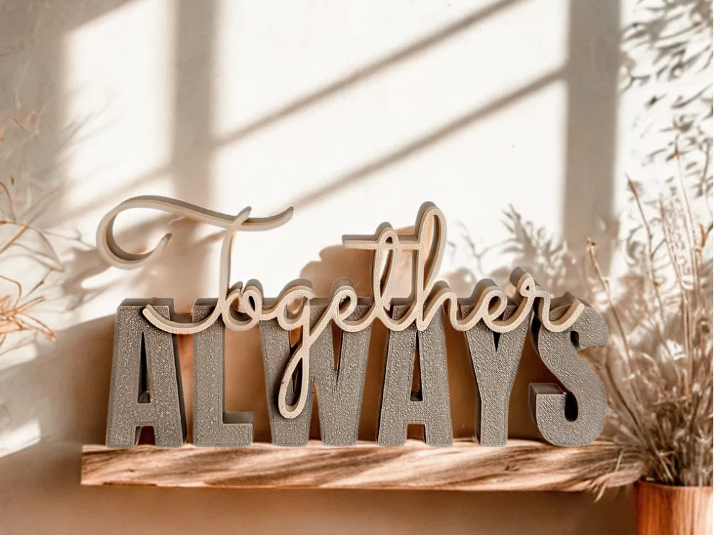 00017 Lettering Always together - Free 3D Print Model - MakerWorld