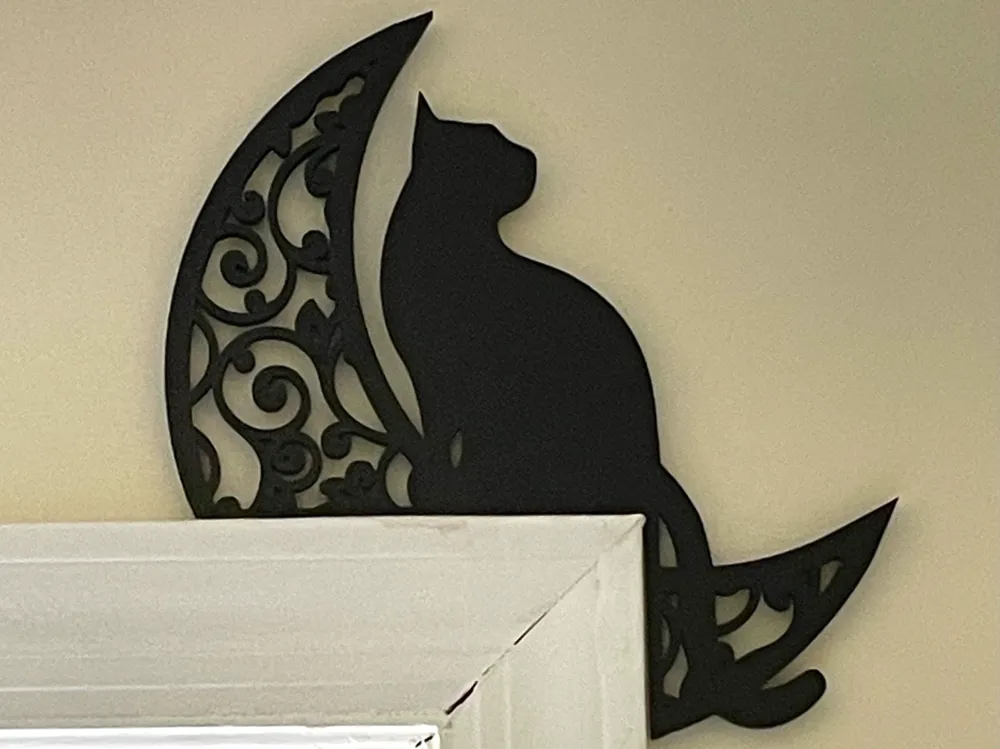 Cat Moon Door Corner - Free 3D Print Model - MakerWorld