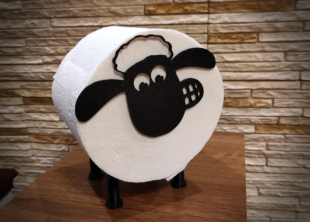 Shaun the Sheep Toilet Paper Roll Holder v5 by vg1 MakerWorld: Download ...