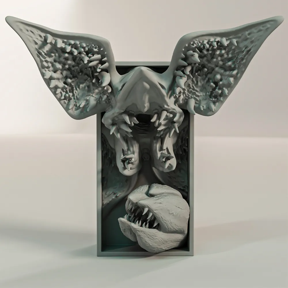 Demogorgon Book Nook and Wall Mount - Free 3D Print Model - MakerWorld