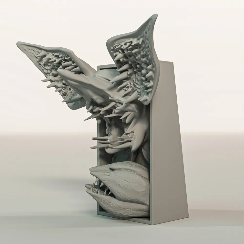 Demogorgon Book Nook and Wall Mount - Free 3D Print Model - MakerWorld