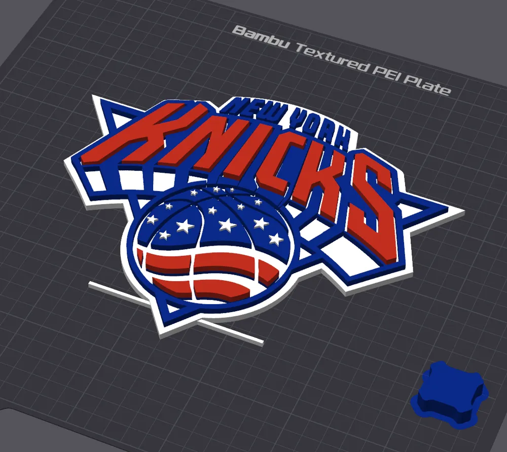 New York Knicks Logo in Red-White-Blue - Free 3D Print Model - MakerWorld