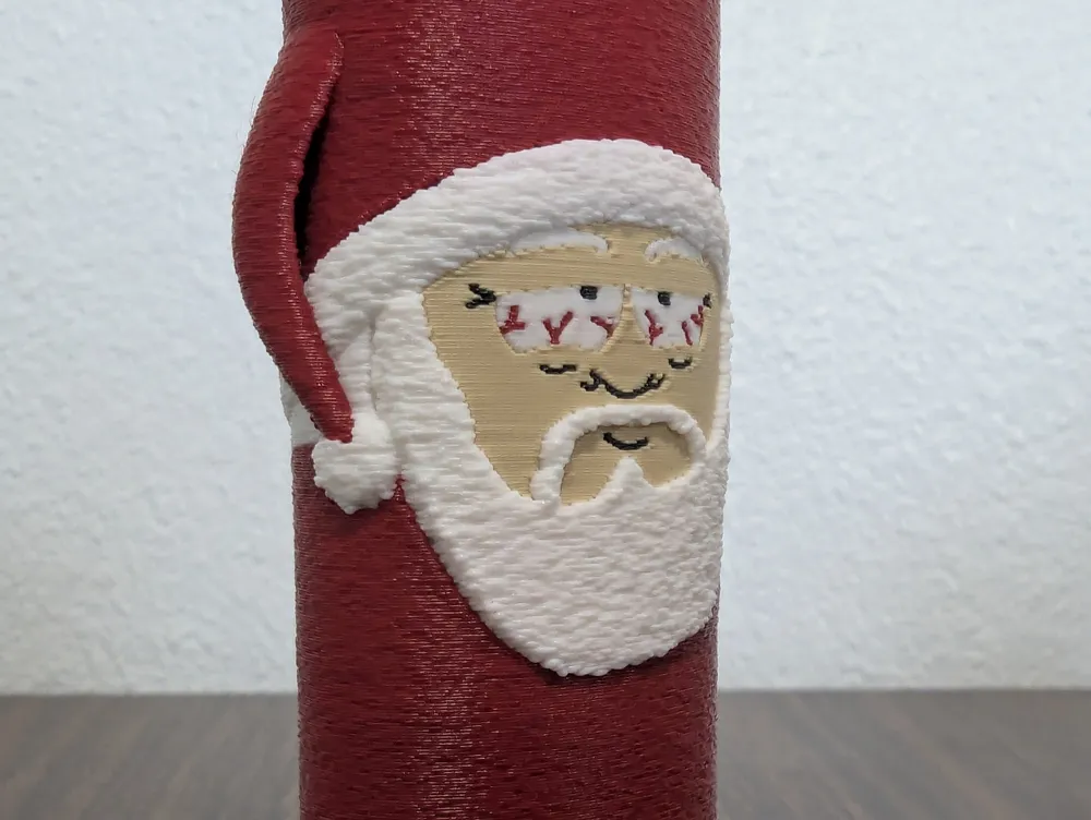 Chill Christmas Santa Bic Lighter Sleeve - Free 3D Print Model - MakerWorld