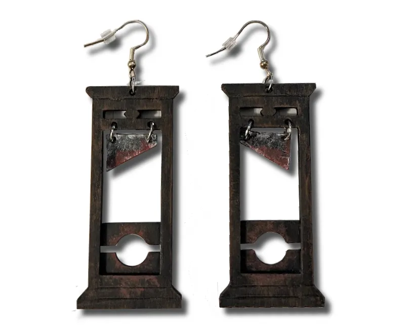 Guillotine Earrings - Free 3D Print Model - MakerWorld