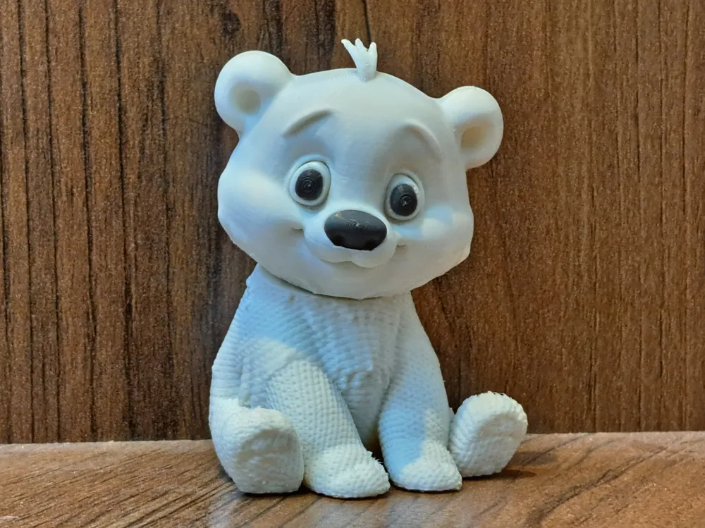 Baby Polar Bear - No AMS - No Supports - Head+Body by Draft.Axis MakerWorld: Download Free 3D Models