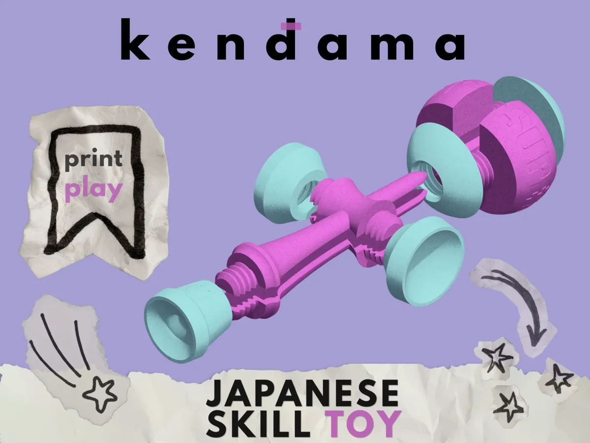 kendama - japanese skill toy - Free 3D Print Model - MakerWorld