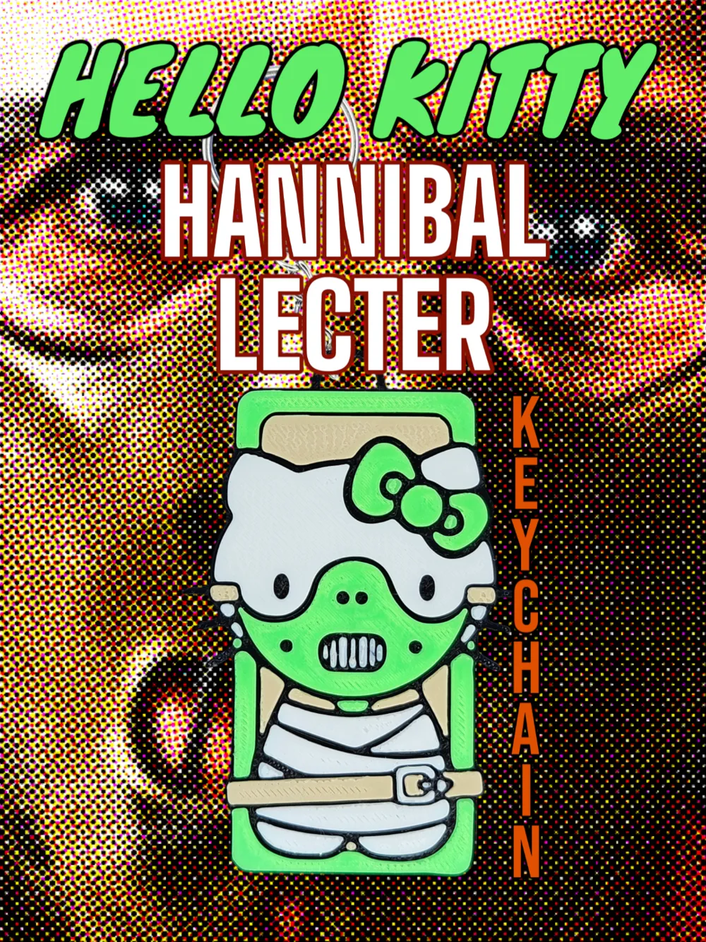 Hello Kitty Hannibal Lecter Keychain by NoProblem - MakerWorld