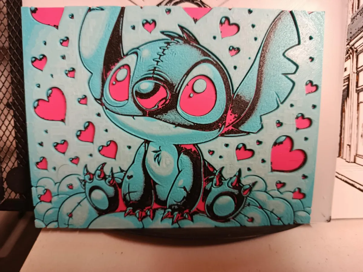 Stitch .hueforge - Free 3D Print Model - MakerWorld