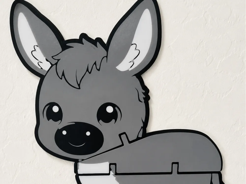 Cute Flex Donkey|Articulated Print-in-Place Animal - Free 3D Print ...