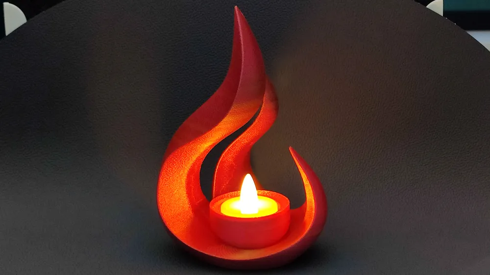 Wild Flame - LED tea light holder - no supports by RUMcajz MakerWorld ...