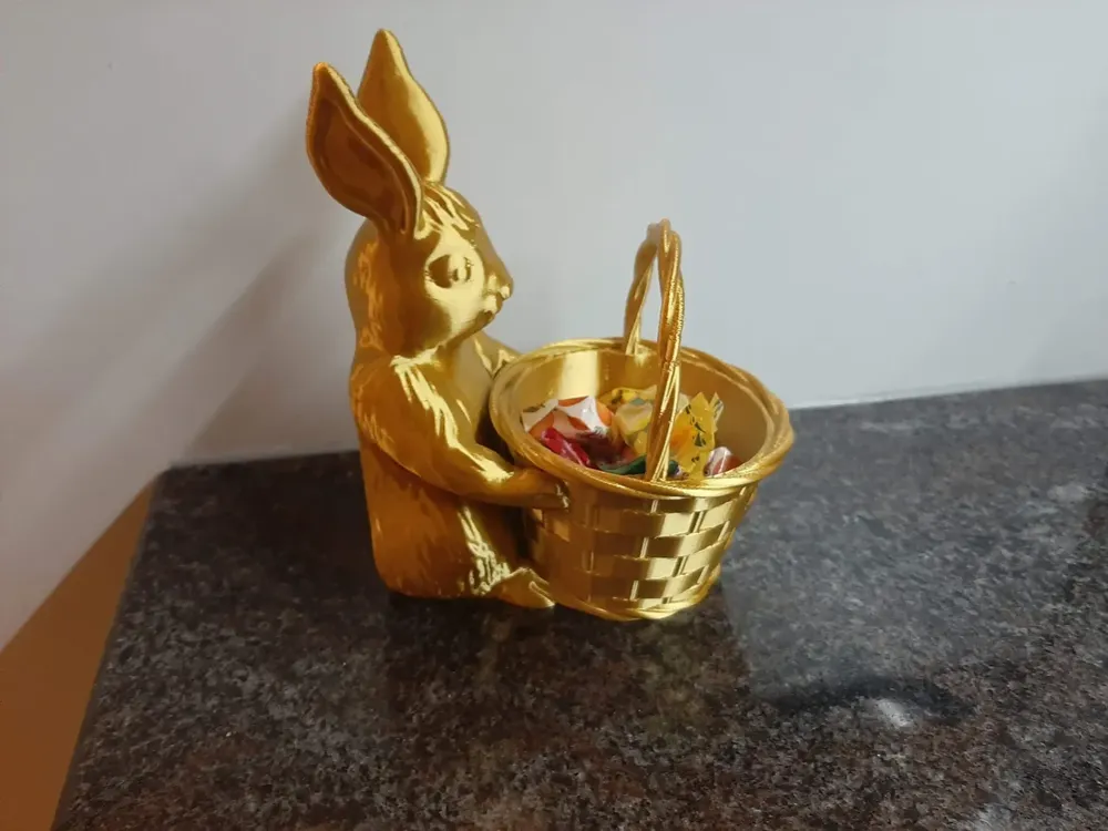 Easter bunny with basket by tens561 - MakerWorld