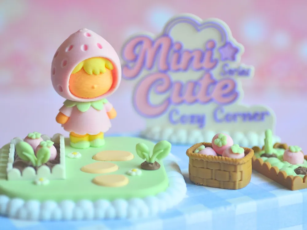 Mini Cute Cozy Corner #1 – Strawberry Garden - Free 3D Print Model ...