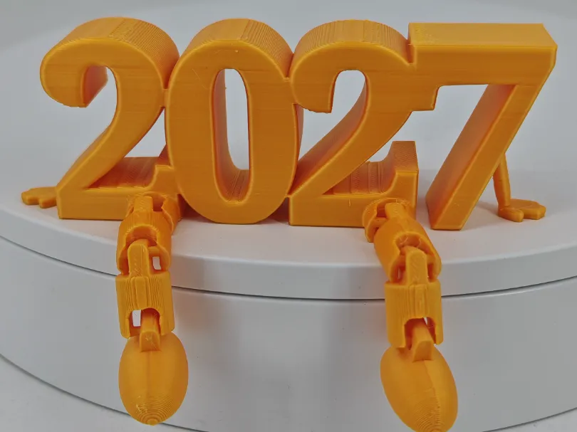 2027 Buddy Display – Fun Hanging Year Decoration - Free 3D Print Model ...