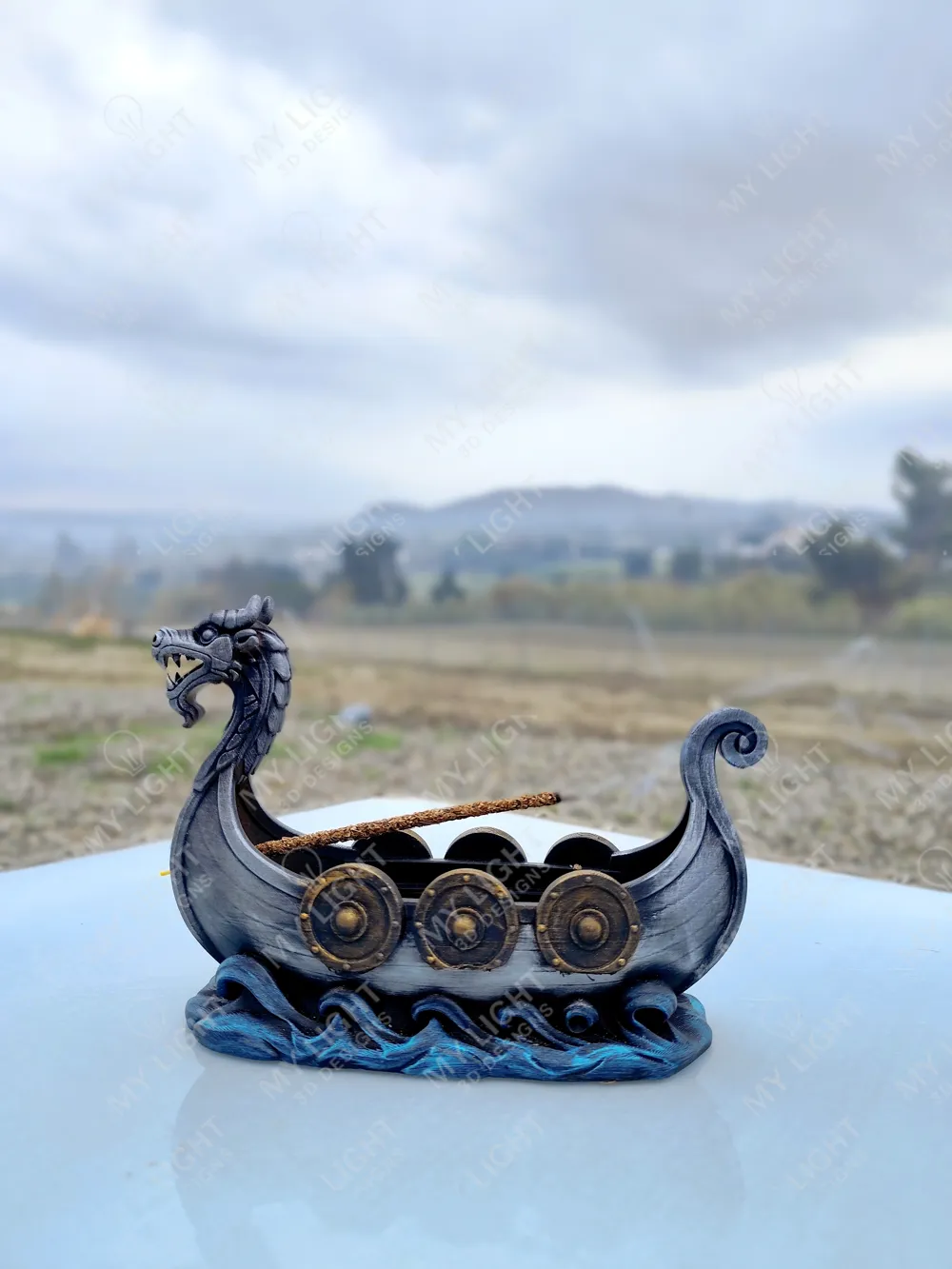 Viking Longship Incense Burner - Free 3D Print Model - MakerWorld