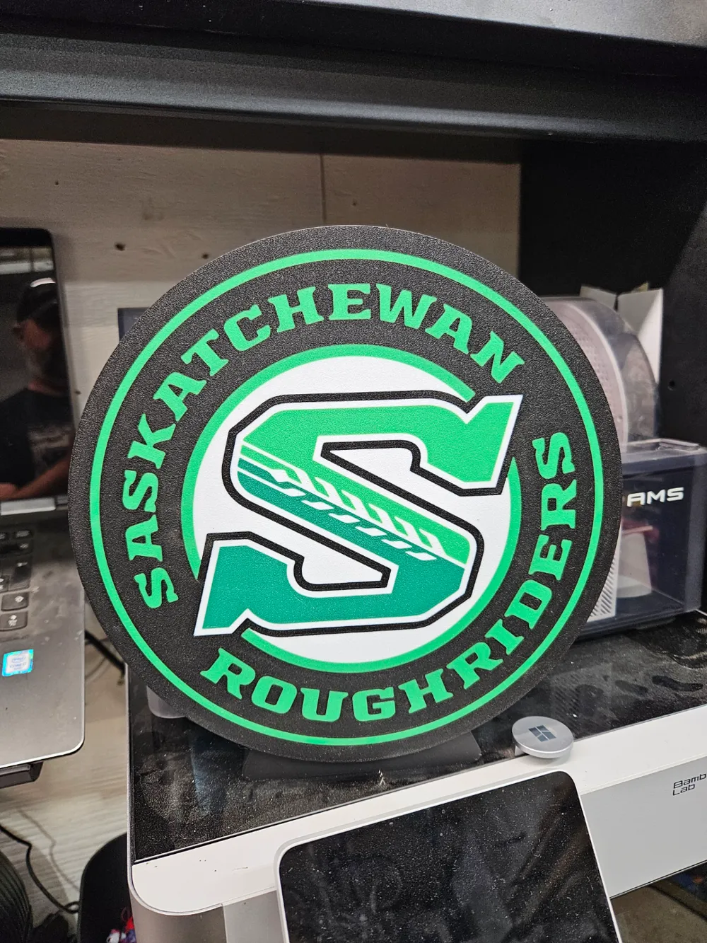 New Sask Rider Logo Lightbox by Hergie Prints - MakerWorld