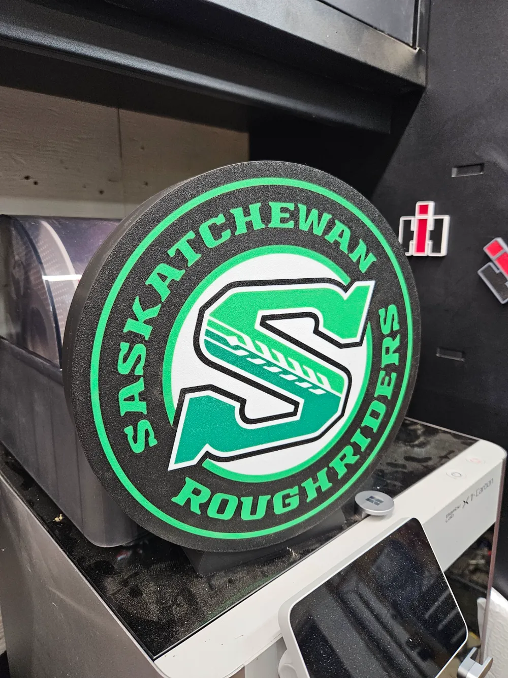 New Sask Rider Logo Lightbox by Hergie Prints - MakerWorld