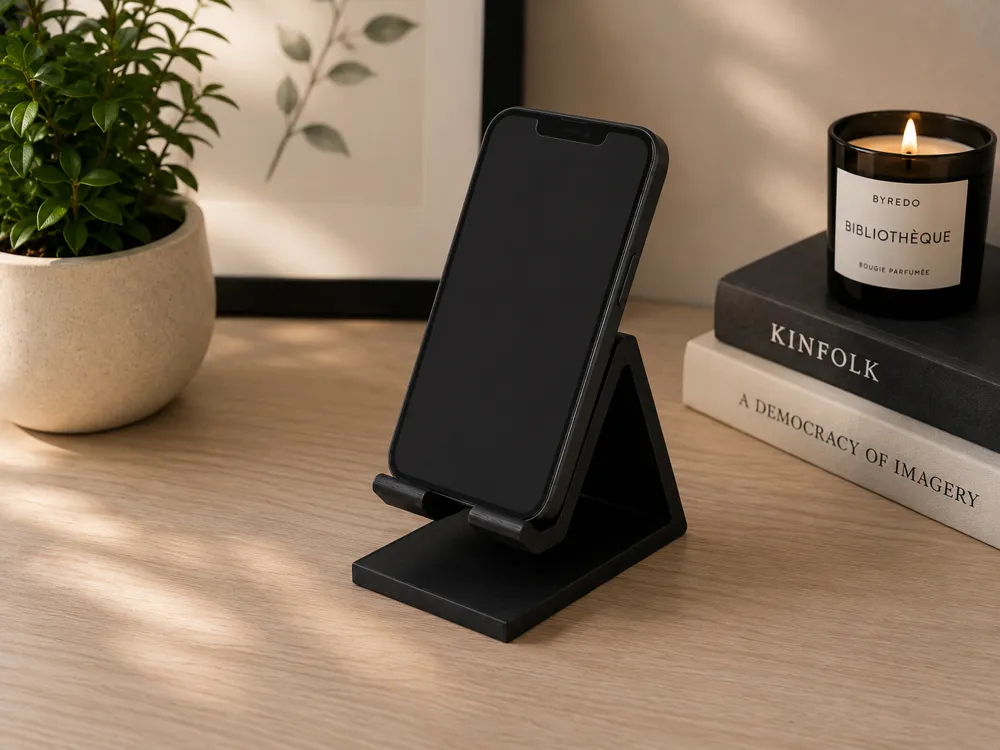 Minimalist Phone Stand - Free 3D Print Model - MakerWorld