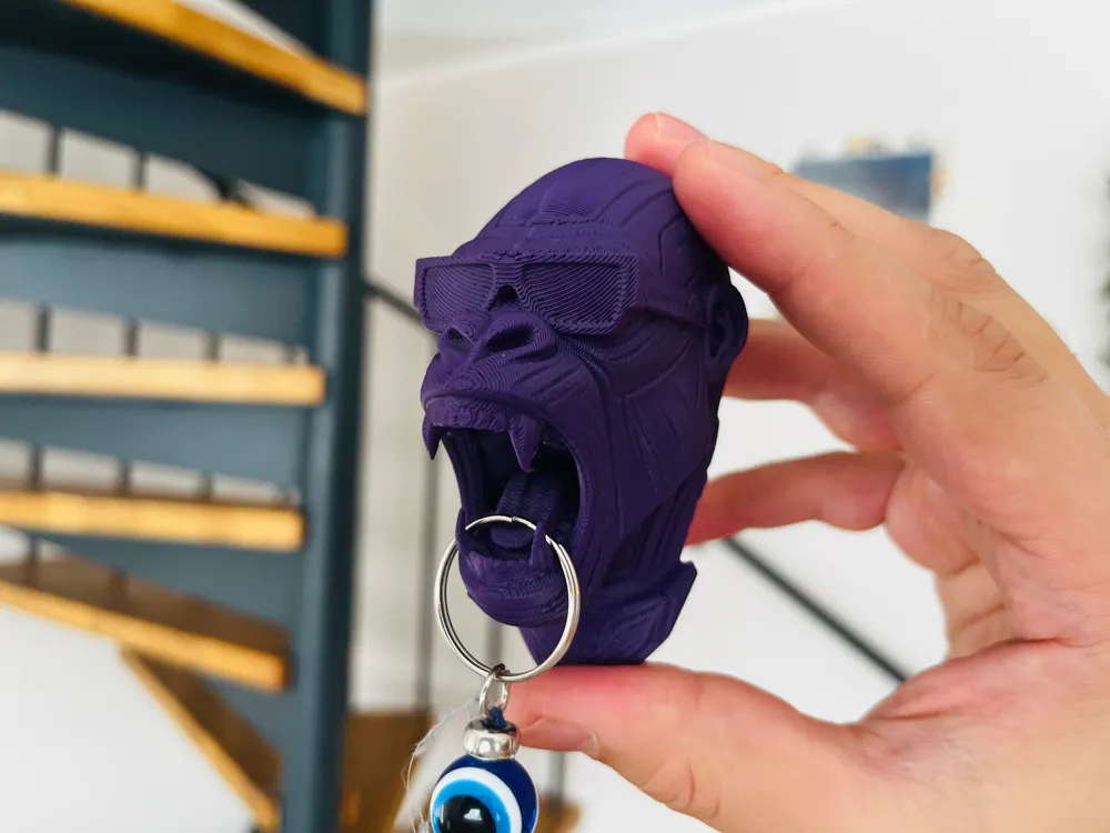Gorilla monkey wall display key chain holder - Free 3D Print Model ...