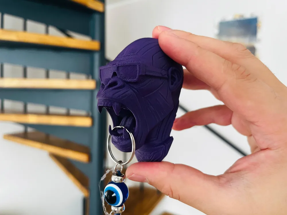 Gorilla monkey wall display key chain holder - Free 3D Print Model ...