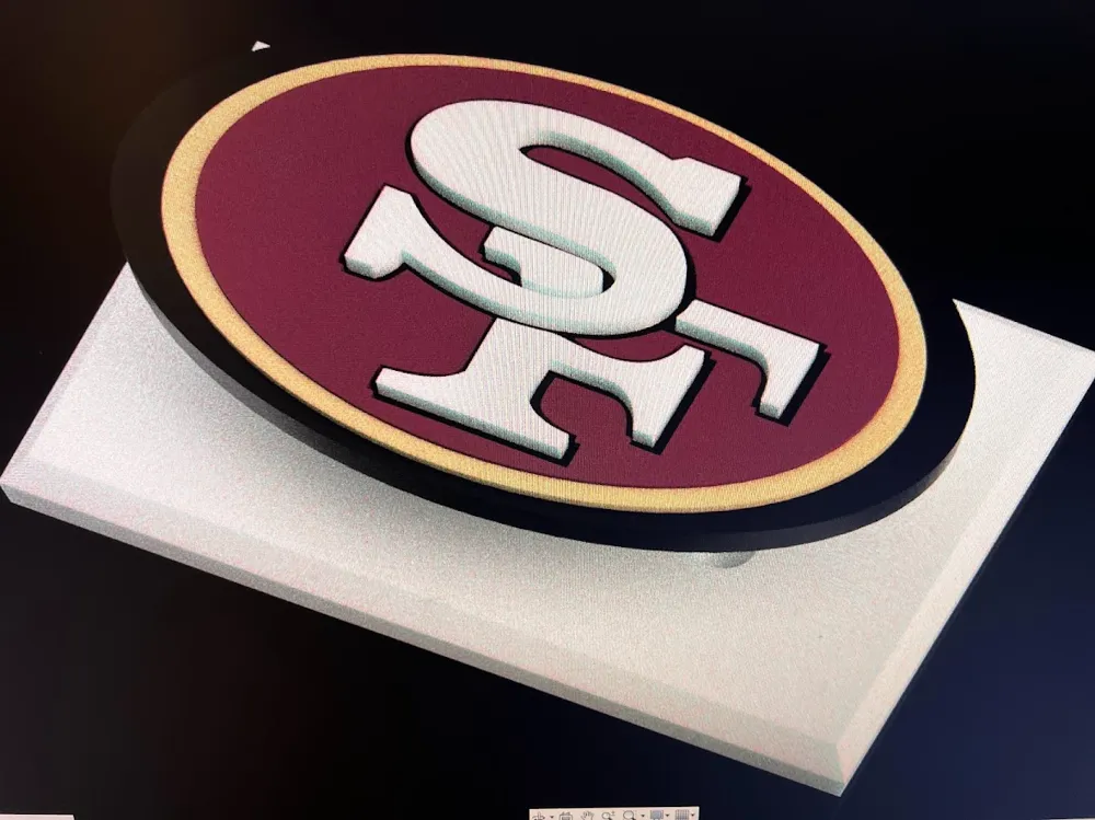 NFL San Francisco 49ers Floating Logo Sign by HangarDesigns - MakerWorld