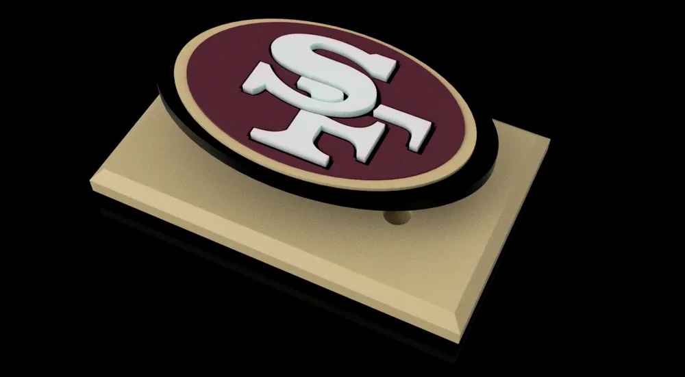 NFL San Francisco 49ers Floating Logo Sign by HangarDesigns - MakerWorld