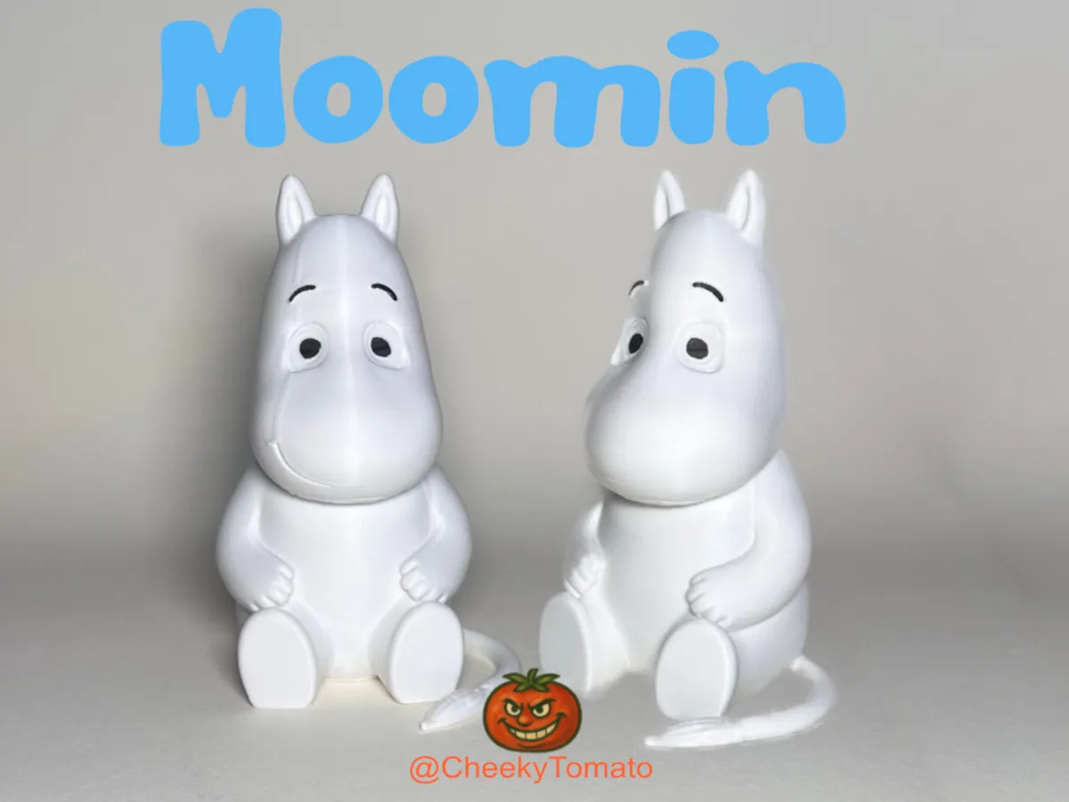 Sitting Moomin – Moomin DeskBuddy - Free 3D Print Model - MakerWorld