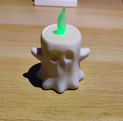 Cursed Candle - Halloween Ghost (Tealight Holder) by marleo - MakerWorld