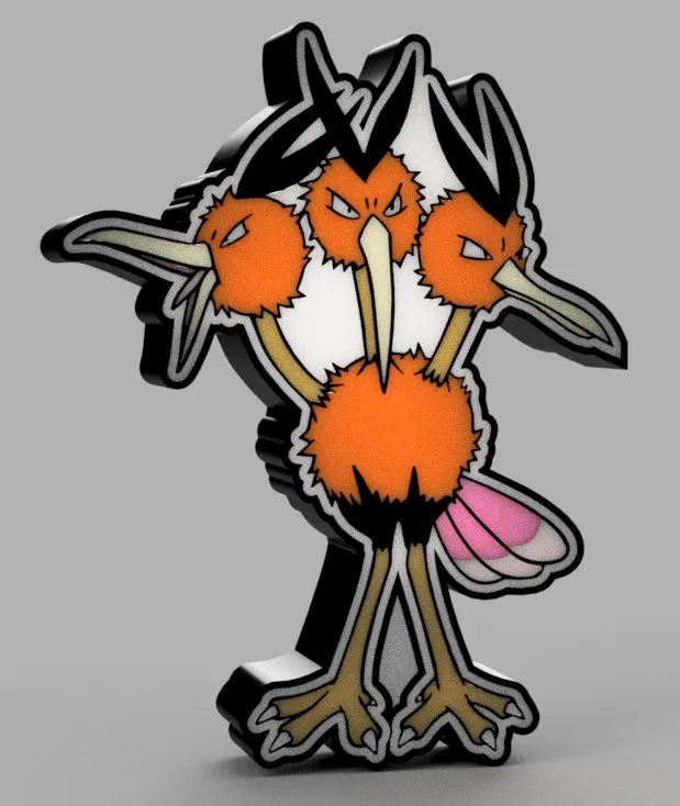 Pokemon - 0085 Dodrio LED Lamp by BeeTee 3D - MakerWorld