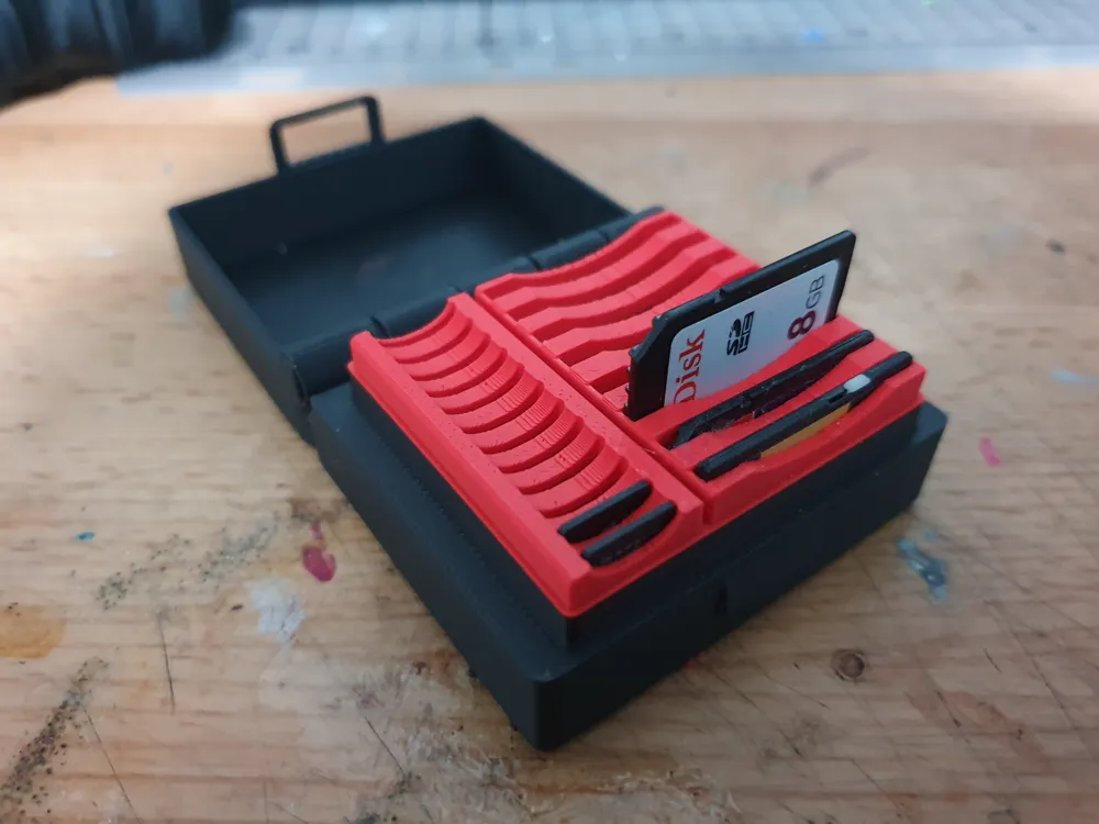 SD and Micro SD card Storage and Travel Box by Ellcato3D - MakerWorld