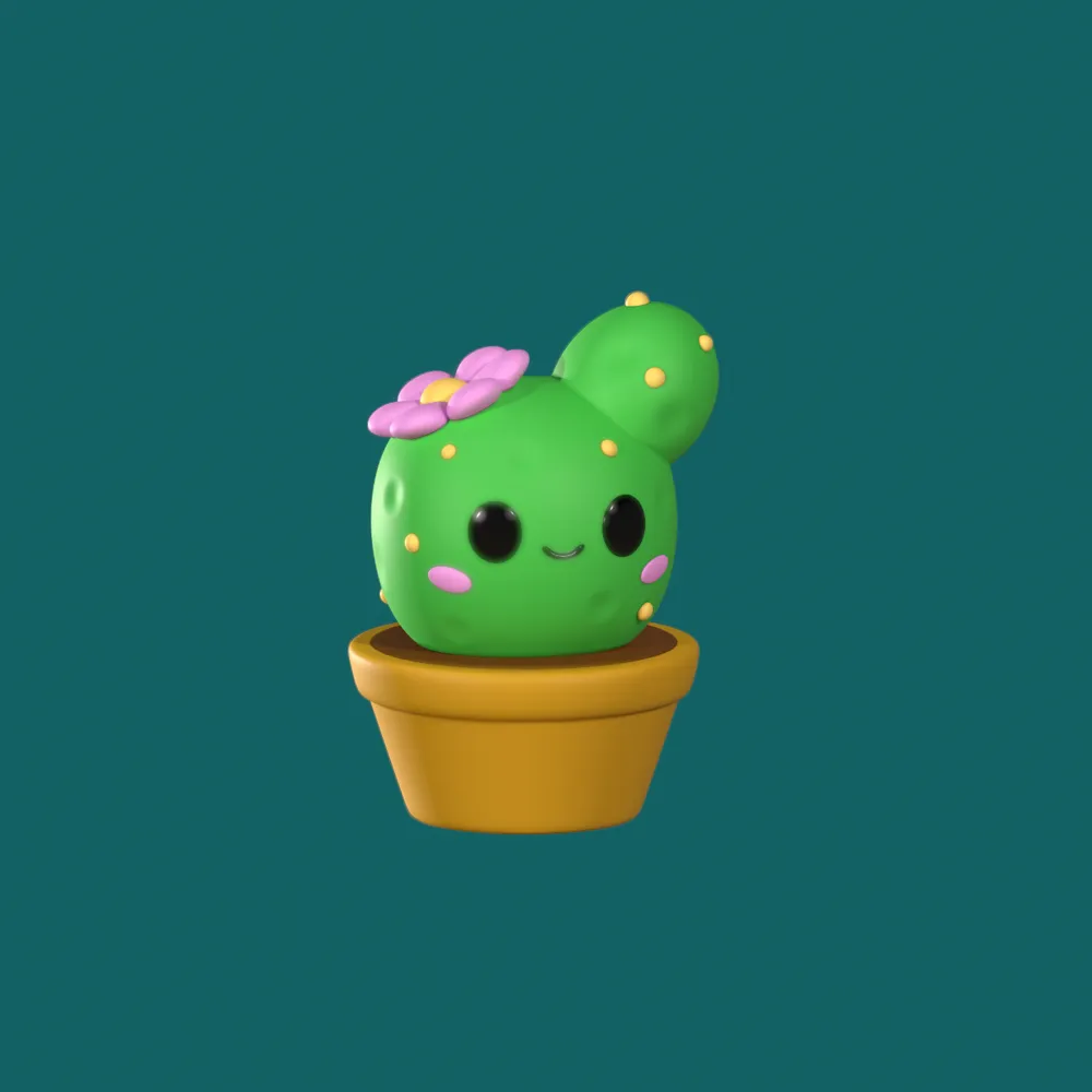 Cute Cactus - Free 3D Print Model - MakerWorld