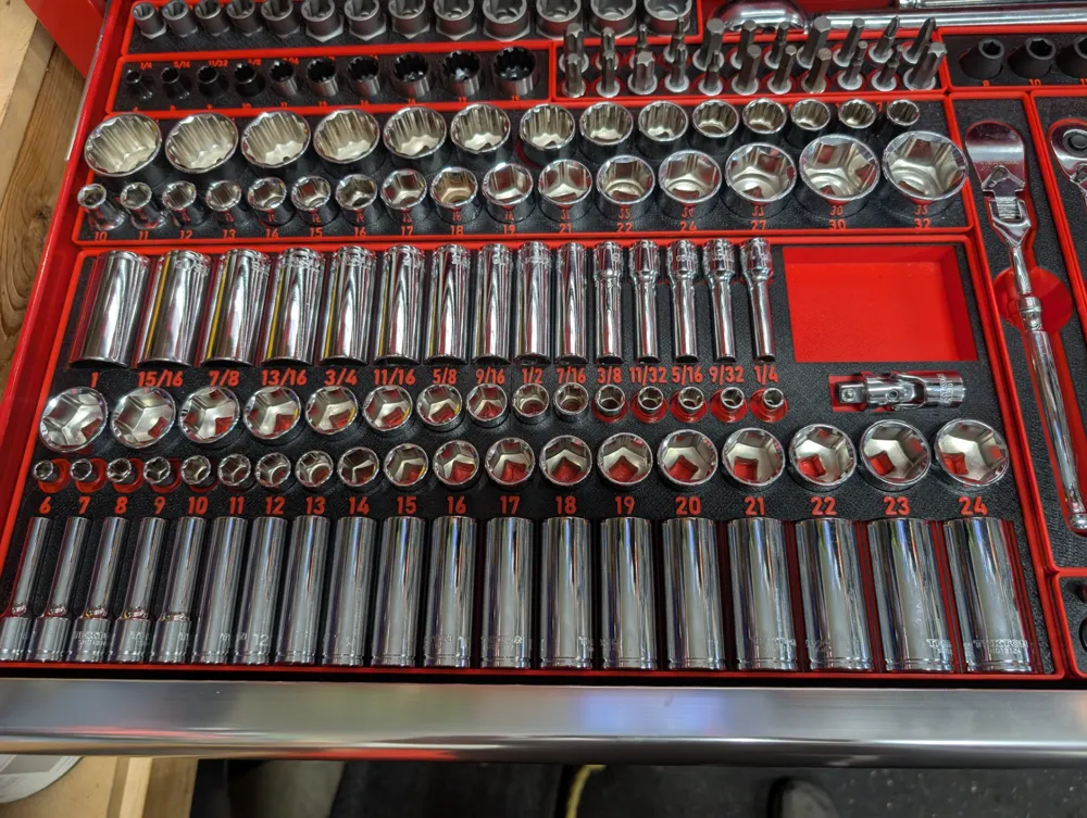 3/8" socket gridfinity tray by truvader MakerWorld: Download Free 3D Models