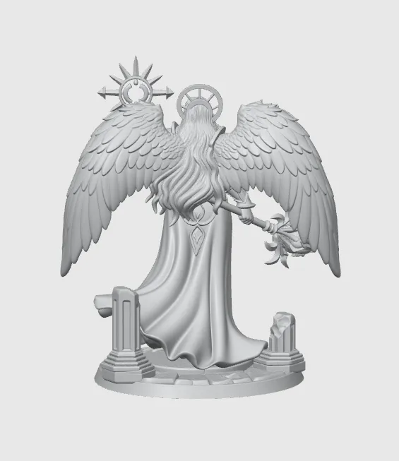 Miniatura D&D Clériga Aasimar Femenina (45mm) - Modelo de impresión 3D ...