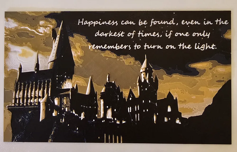 Harry Potter HueForge with Quote by Chonies - MakerWorld