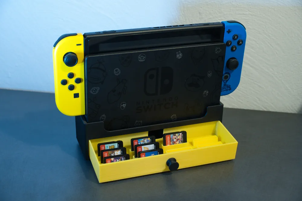 Nintendo Switch Stand with Drawer - Free 3D Print Model - MakerWorld