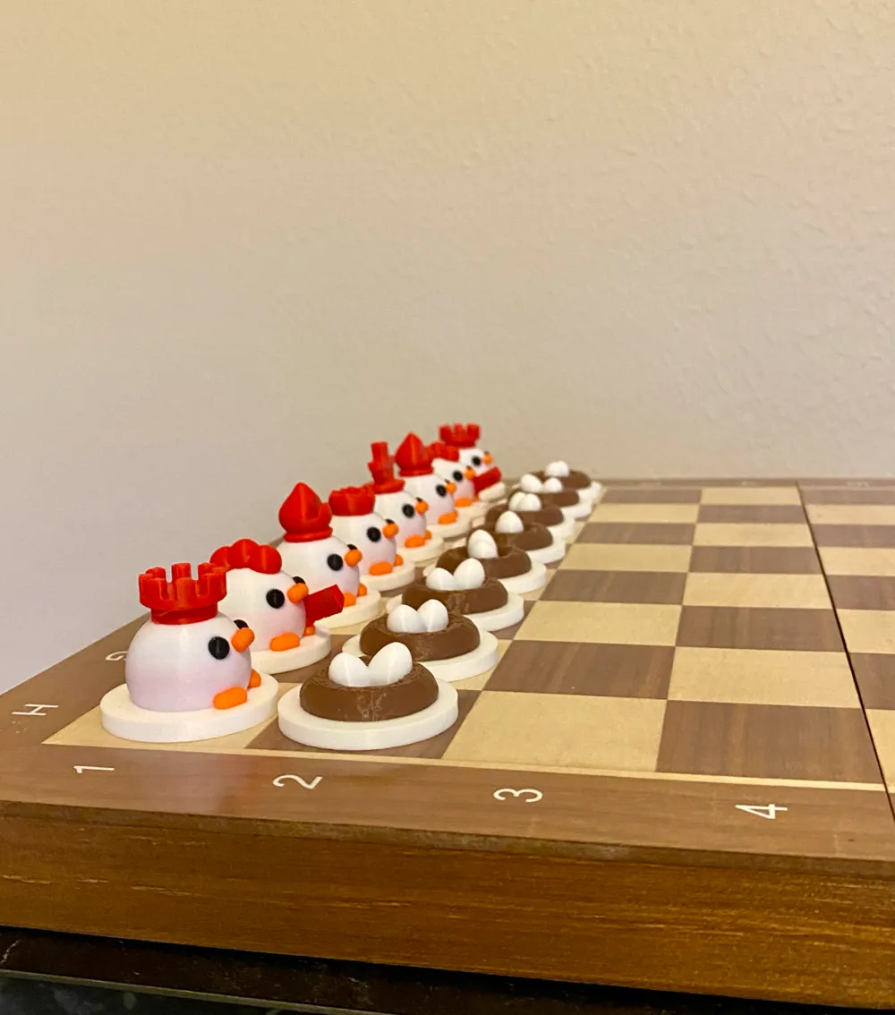 Chicken Chess Set by Waffles MakerWorld: Download Free 3D Models