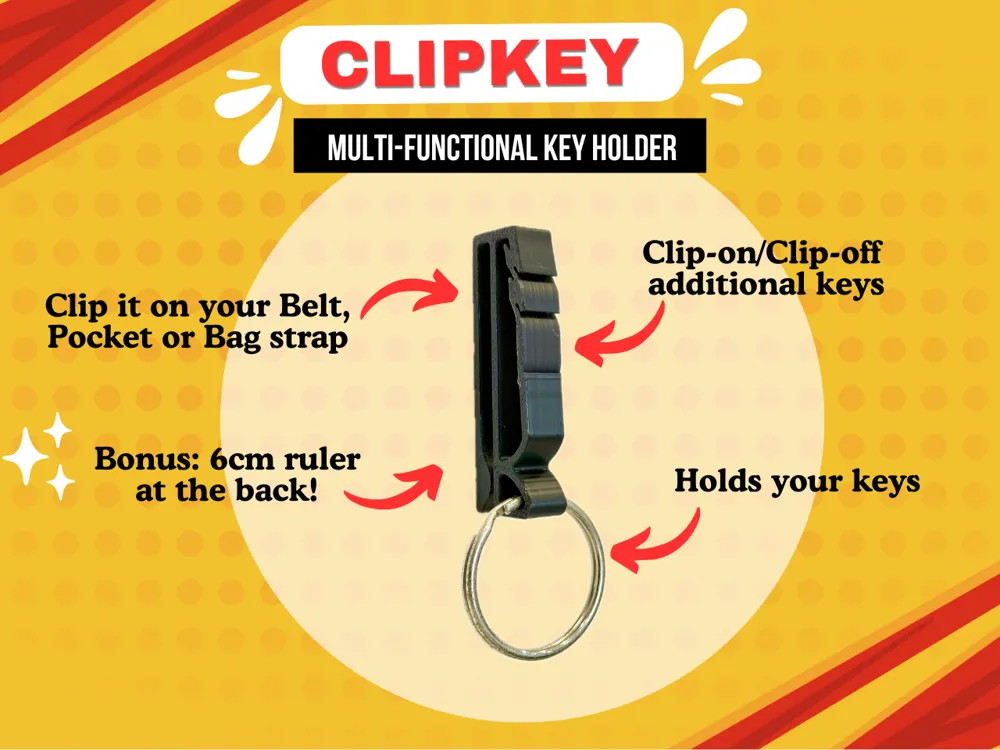 ClipKey - Multi-functional Clip-on Key Holder by CY MakerWorld ...